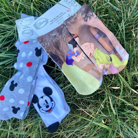 Disney | Accessories | Disney Snow White Mickey Socks Lot | Poshmark